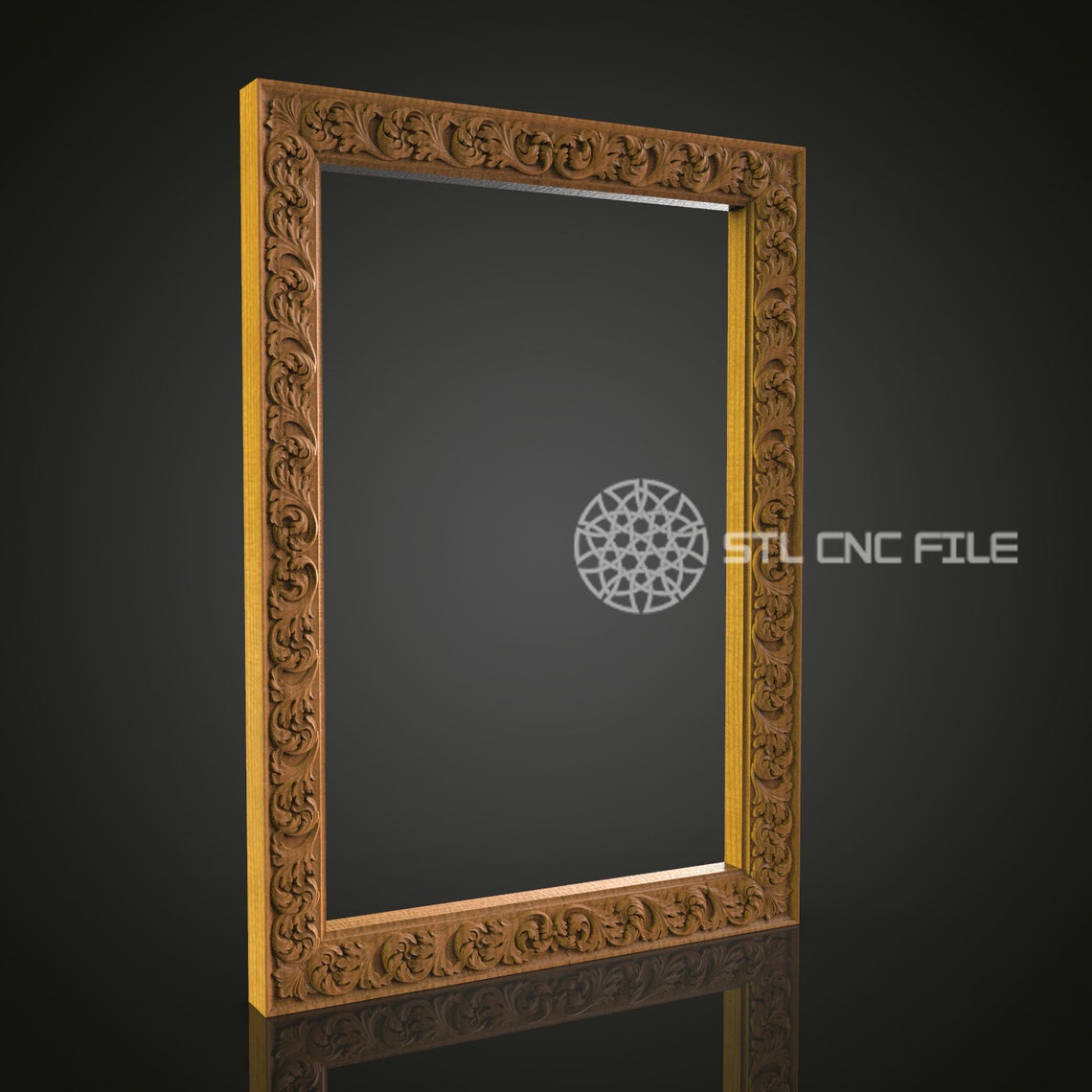 Elegant Decorative 3D Frame STL Model for CNC Router Engraver - Artcam ...