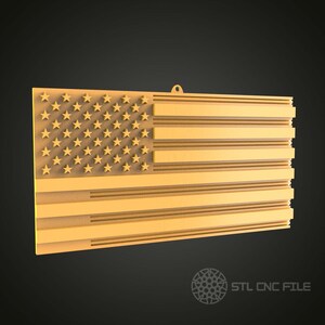 3D American Flag - STL Model for CNC Router Engraver, Artcam, Aspire ...