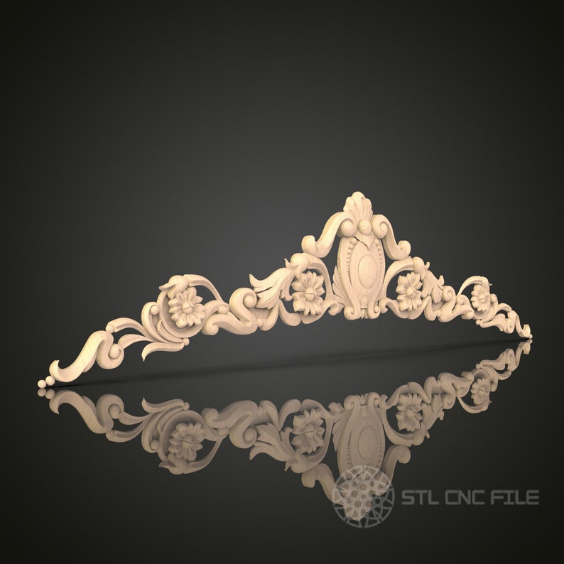 Baroque Ornamental Crown Molding 3D Model STL File, Decorative Frieze ...