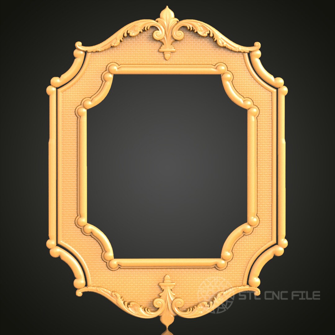 Baroque Style Frame STL Model for CNC Router Engraver - Artcam, Aspire ...