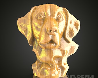 3D CNC STL Model Dachshund in a Frame and Bas Relief for a Wood Carving ...