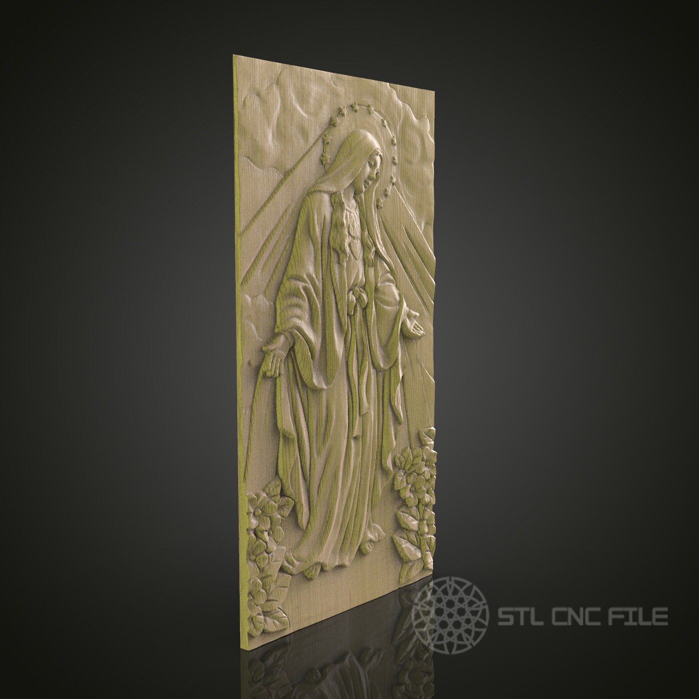 Intricate CNC Wood Carving STL Model - 3D Printer & CNC Router Engraver ...