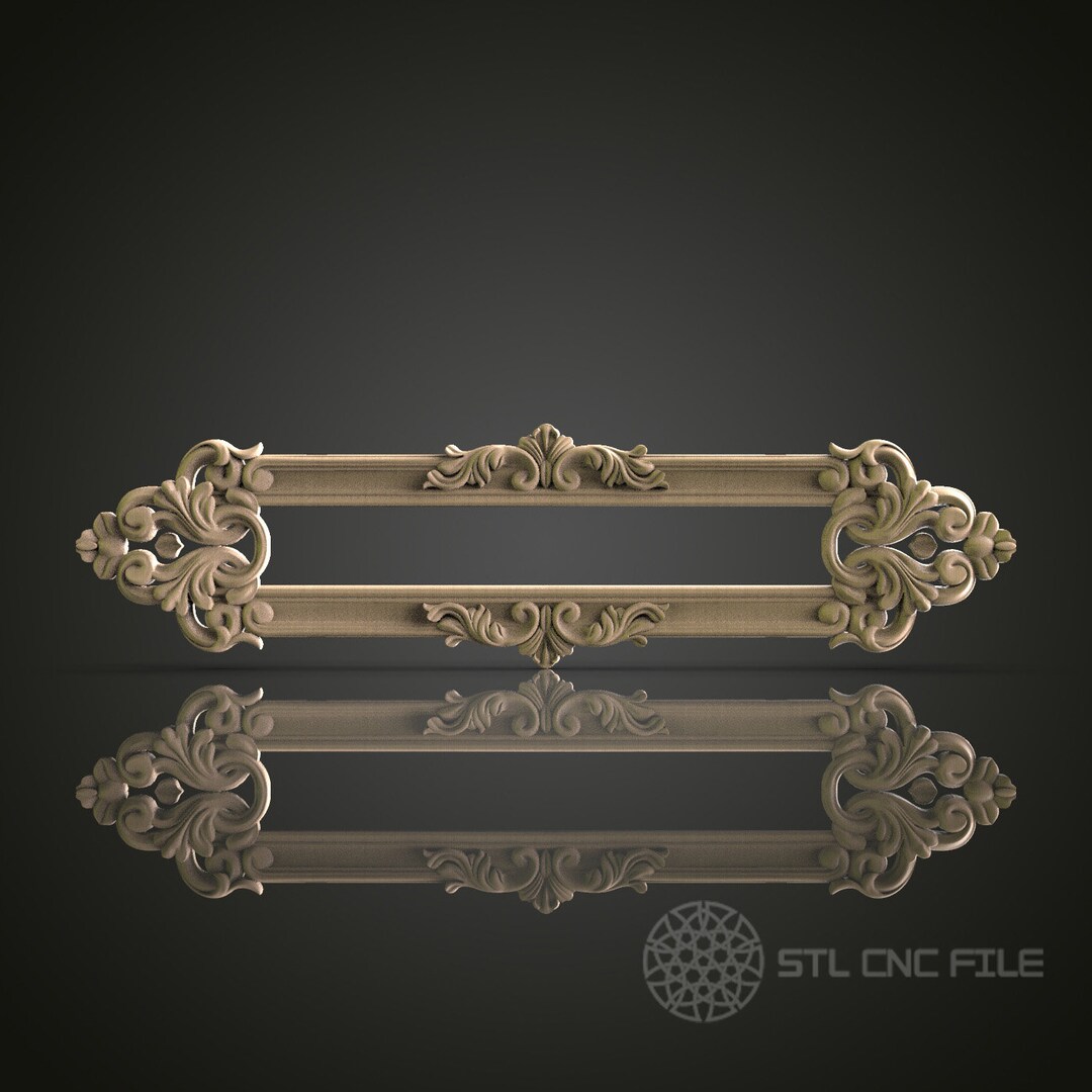Elegant Decorative Panel for CNC and 3D Printing - STL File - Etsy