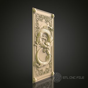 Asian Dragon Panel 3D Model STL File for CNC Router, Mythical Beast ...