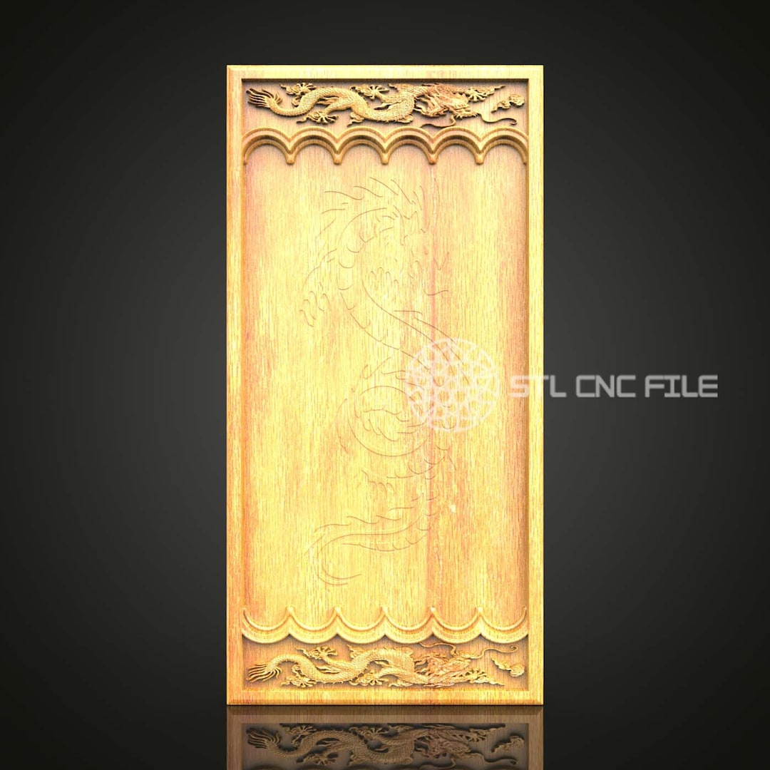 Oriental Dragon Engraved Clock STL Model: CNC Carving Design - Etsy