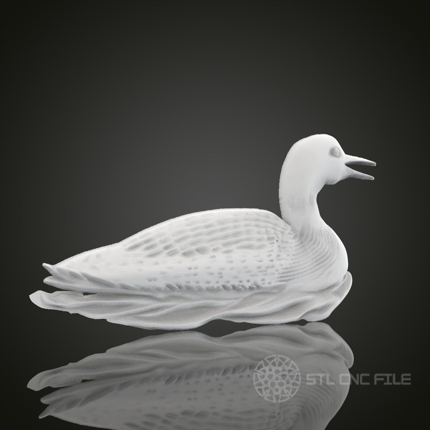 Elegant Duck 3D STL Model for CNC Router Engraver, Artcam, Aspire, CNC ...
