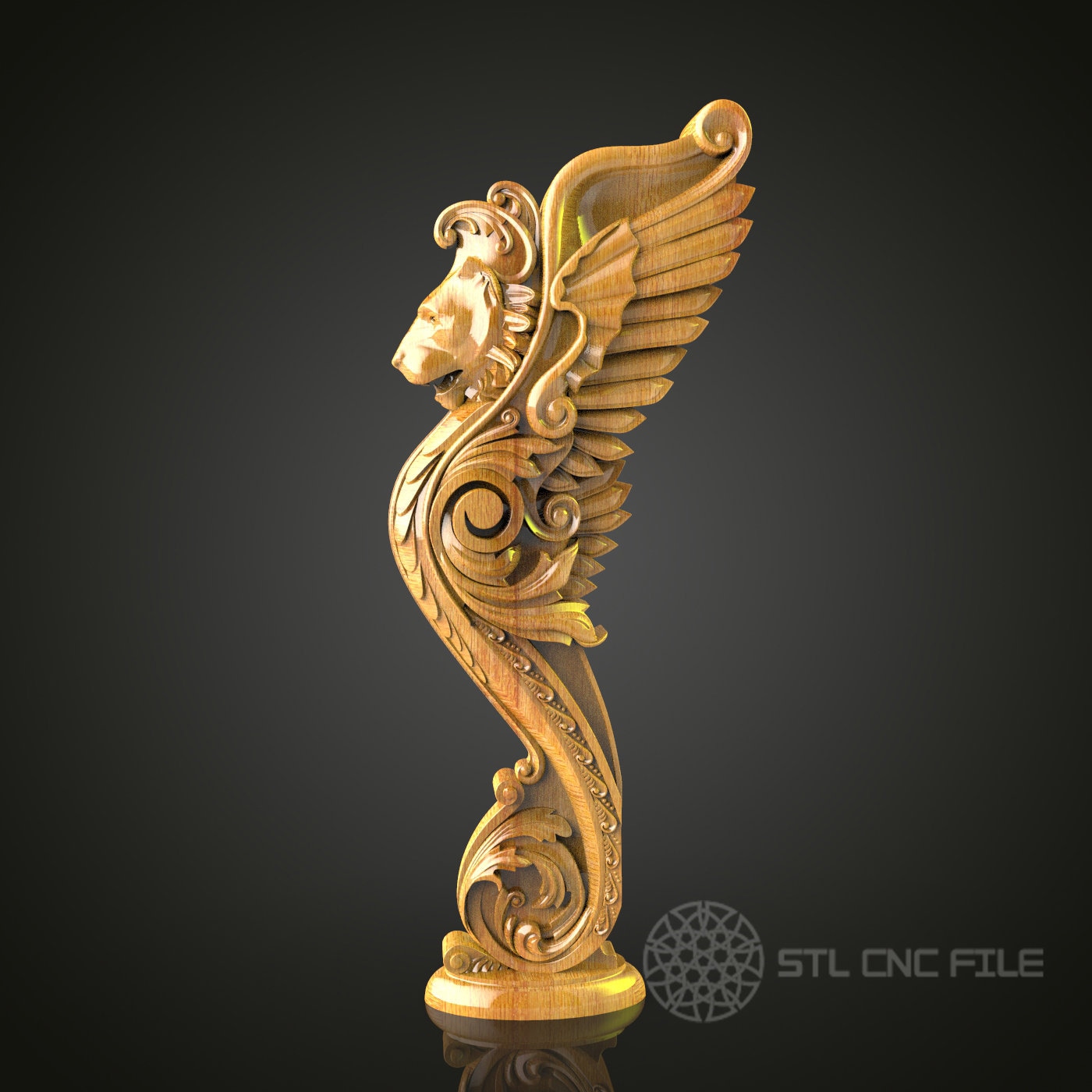 Angelic Winged Figure STL Model for CNC Router - Exquisite Detail ...