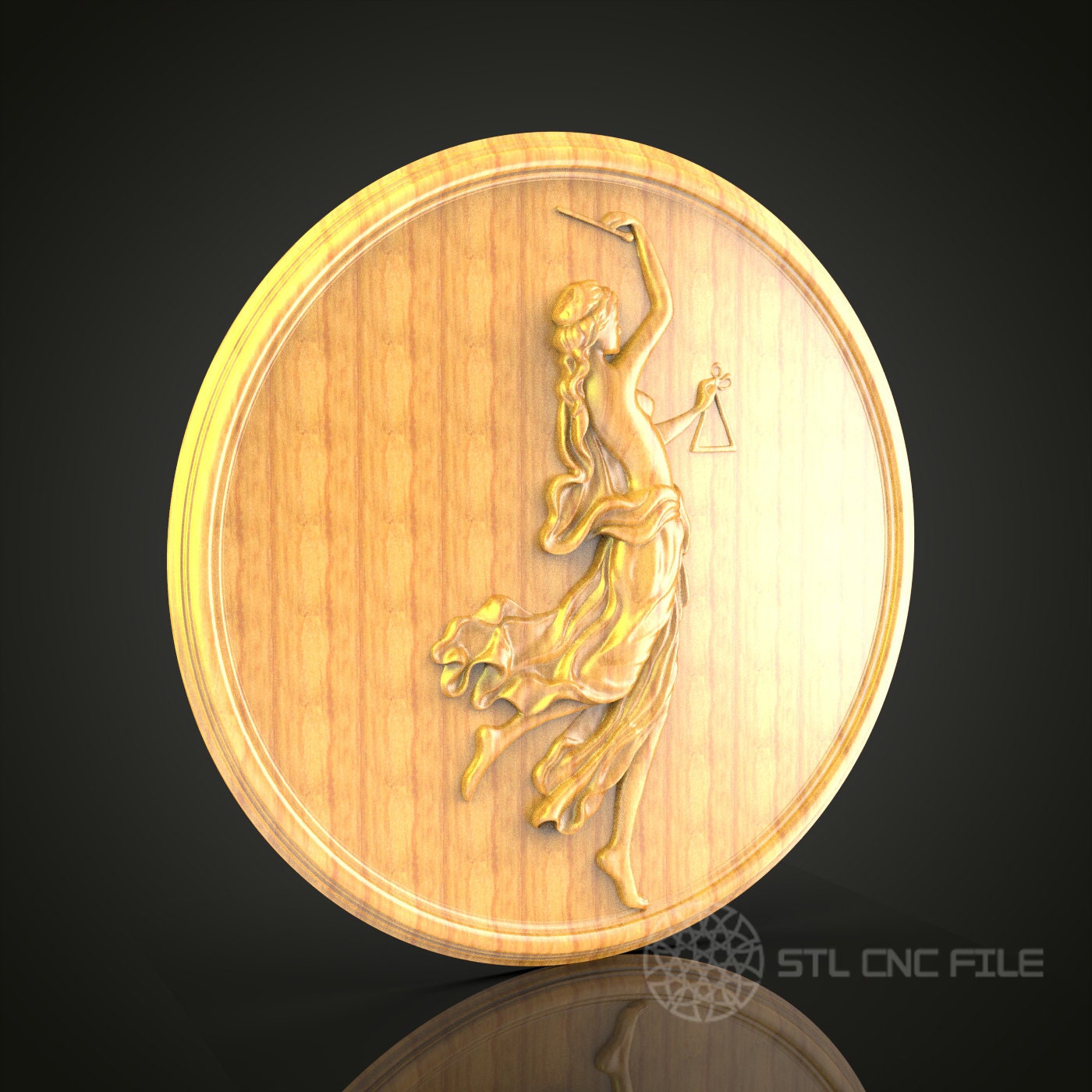 Libra Zodiac Sign 3D STL File for CNC Router, Artcam, Aspire ...