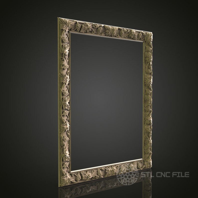 Nature-themed Rectangular Frame for CNC and 3D Printing - STL File - Etsy