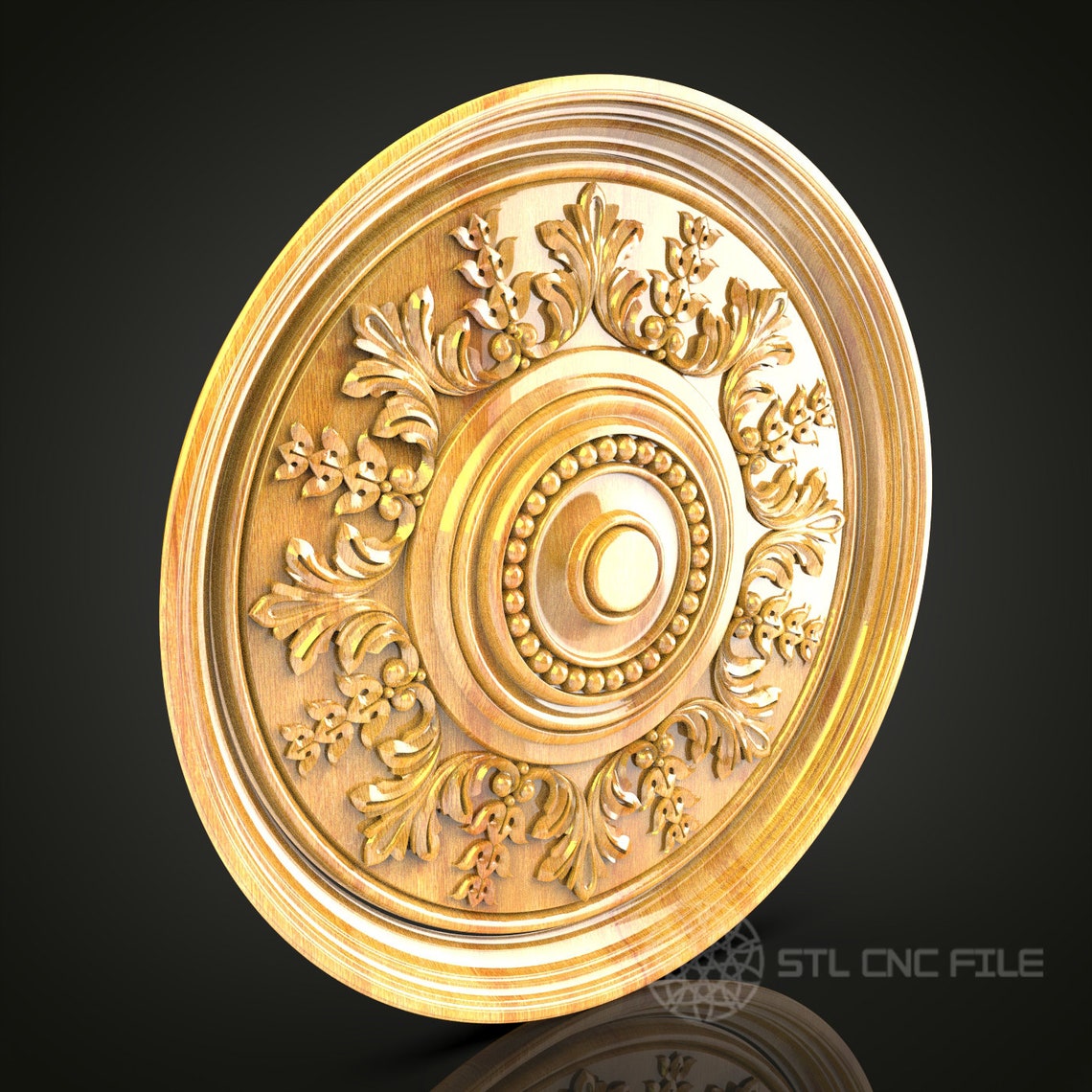 Renaissance Medallion STL Model for CNC Router - Classic Wall Decor ...