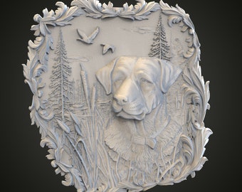 Dog, 3D STL Model, CNC Router Engraver, Artcam, Aspire, CNC Files, Wood ...