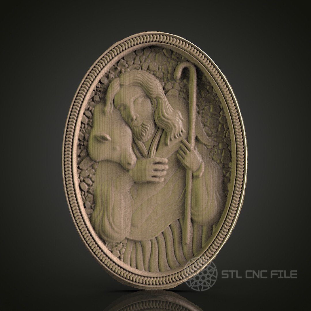 Good Shepherd 3D STL Model for CNC Router and 3D Printer - Spiritual ...
