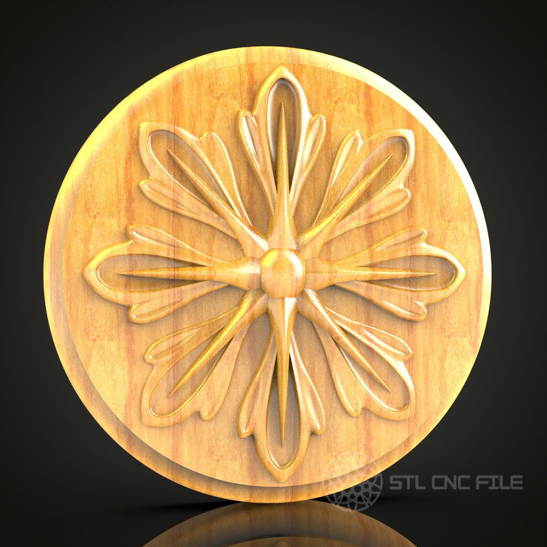 Sleek Floral Oval STL Model, CNC Router Engraver Design, Artcam Aspire ...