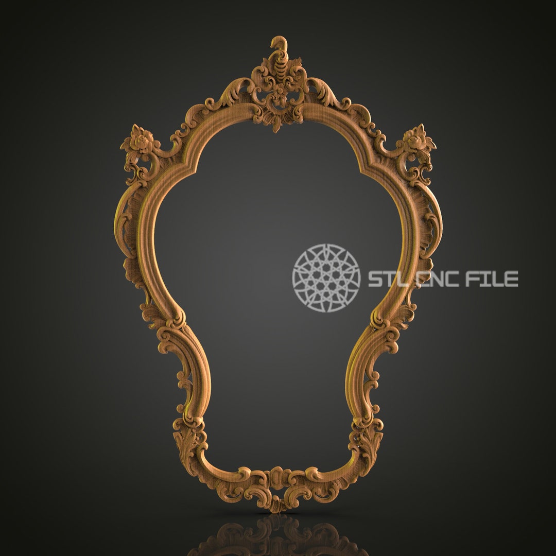 Baroque Style Wood Frame STL Model, CNC Router Engraver, Artcam, Aspire ...