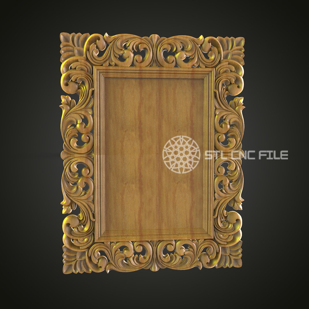 Classic Vintage Ornate Frame 3D Model for CNC - Artcam, Aspire, STL ...