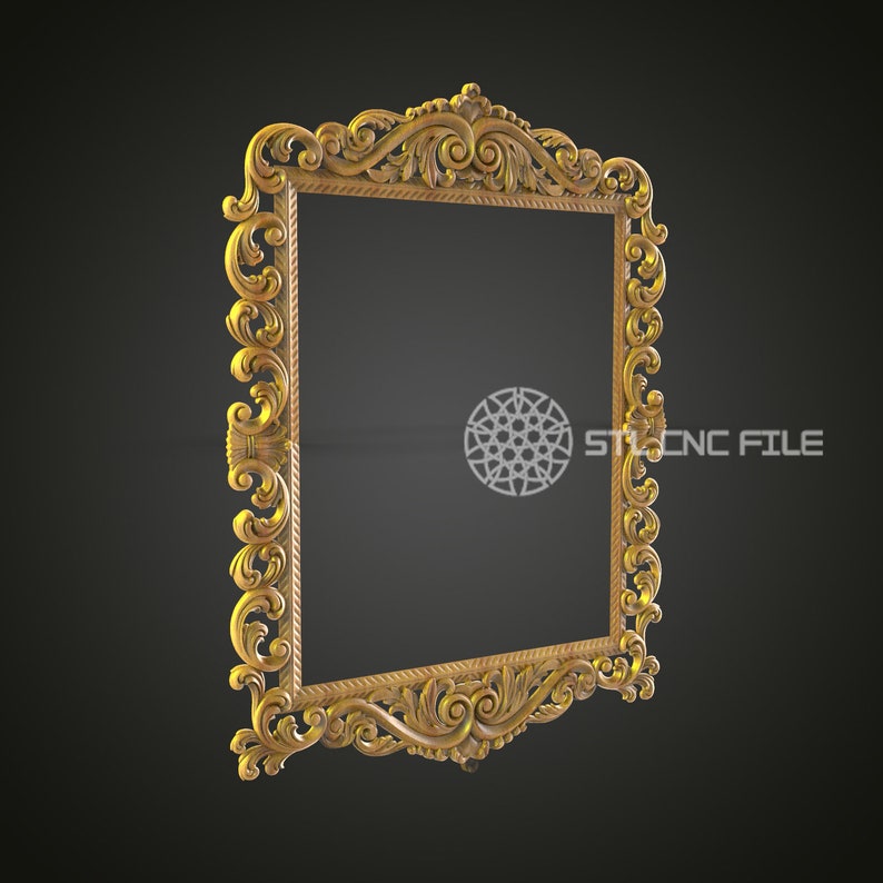 Luxurious Baroque Style Frame STL Model - Perfect for CNC Router Art ...