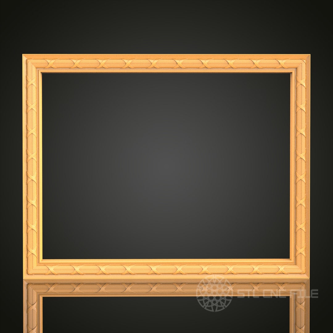Rectangular 3D Frame STL Model for CNC Router, Artcam Aspire CNC Files ...