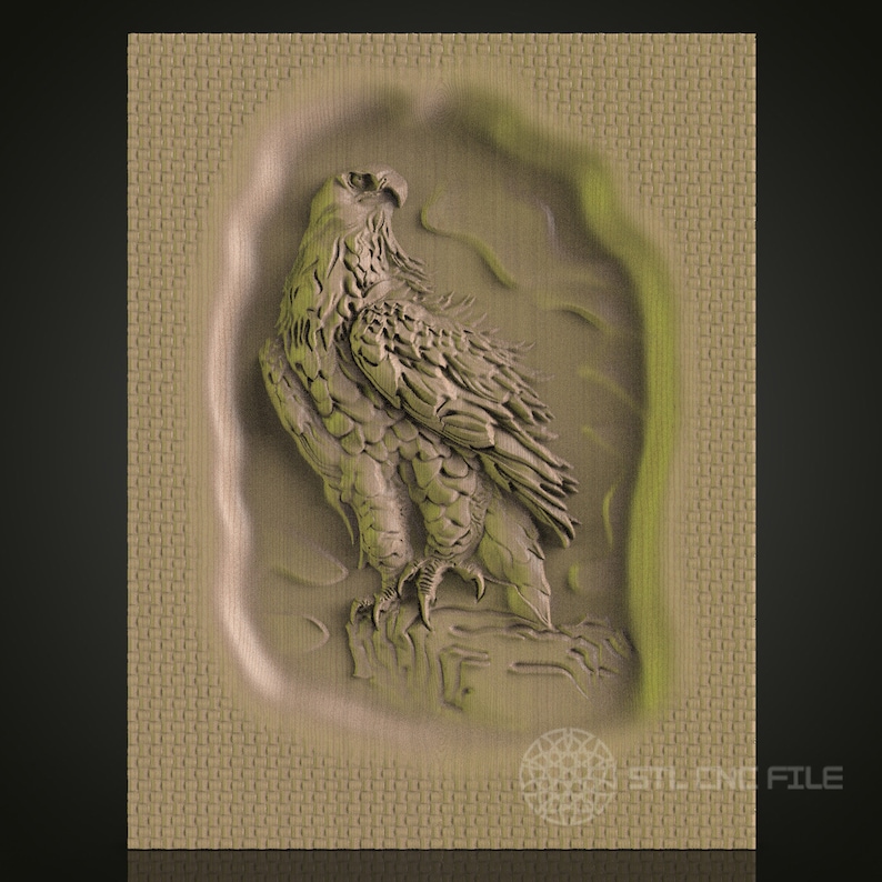 Eagle Relief 3D STL Model for CNC Routing and Engraving - Wall Decor ...
