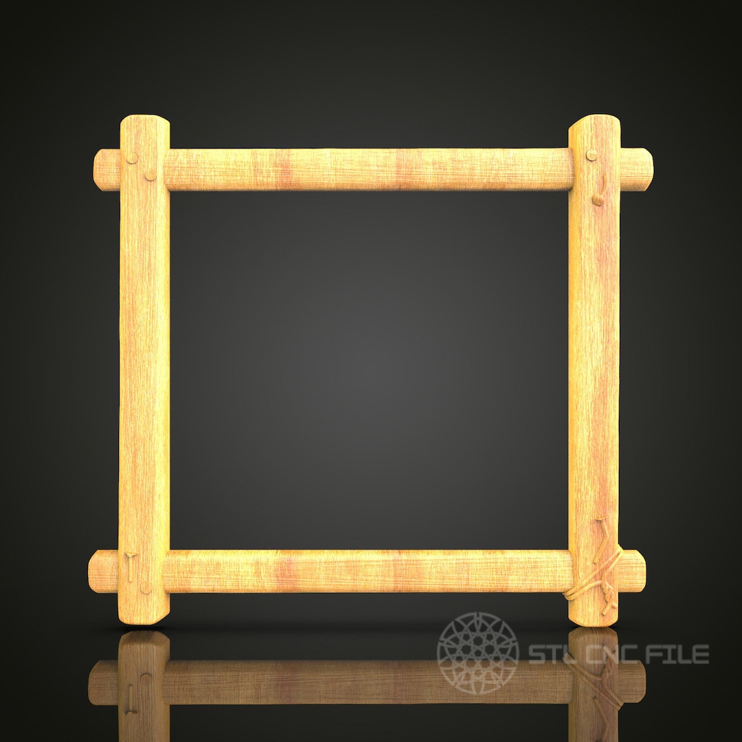 Rustic Log Cabin Frame STL Model: CNC Router Files - Etsy