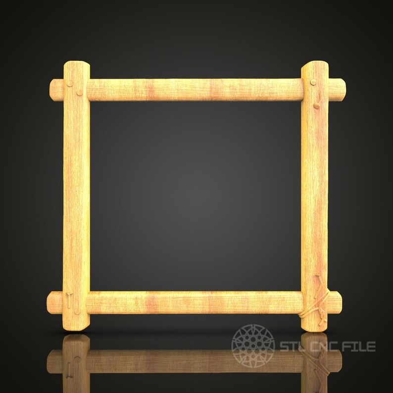 Rustic Log Cabin Frame STL Model: CNC Router Files - Etsy