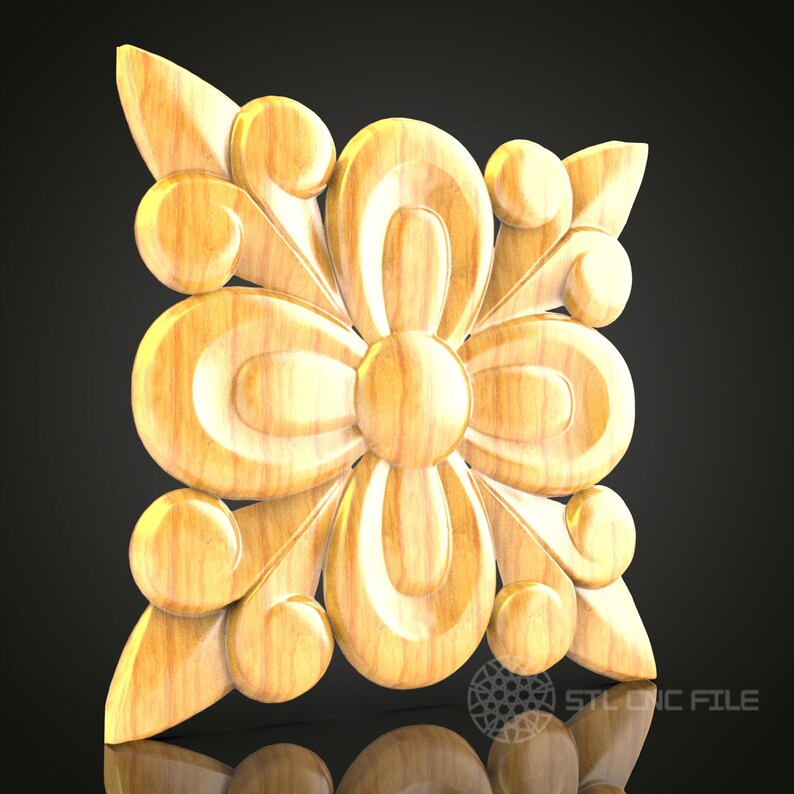 Floral Petal STL Model for CNC Router, Compatible With Artcam, Aspire ...