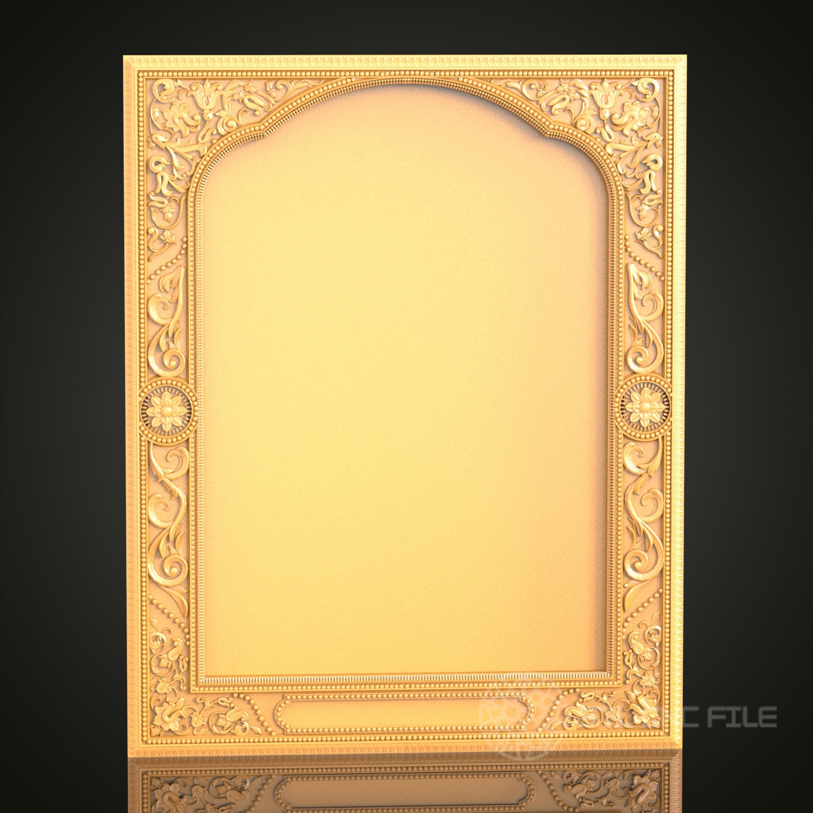 Classical Arched Frame STL Model for CNC Router Engraver, Artcam ...