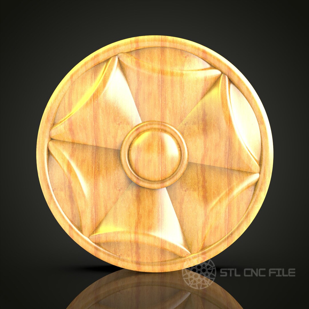 Geometric Shield Design STL File for CNC, 3D Router Model, Artcam ...