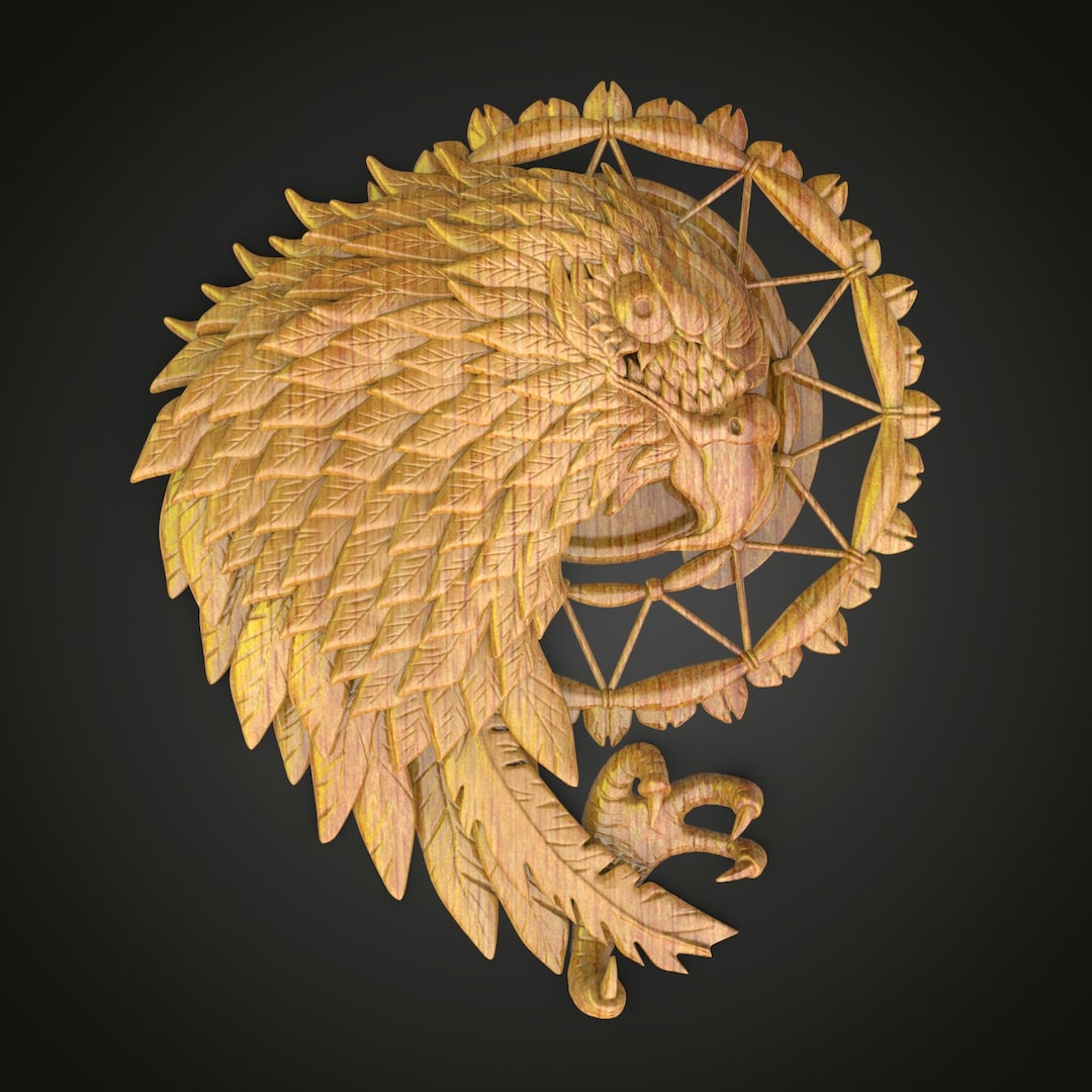 Phoenix 3D STL Model: CNC Router Engraving File, Wood Wall Art (digital ...