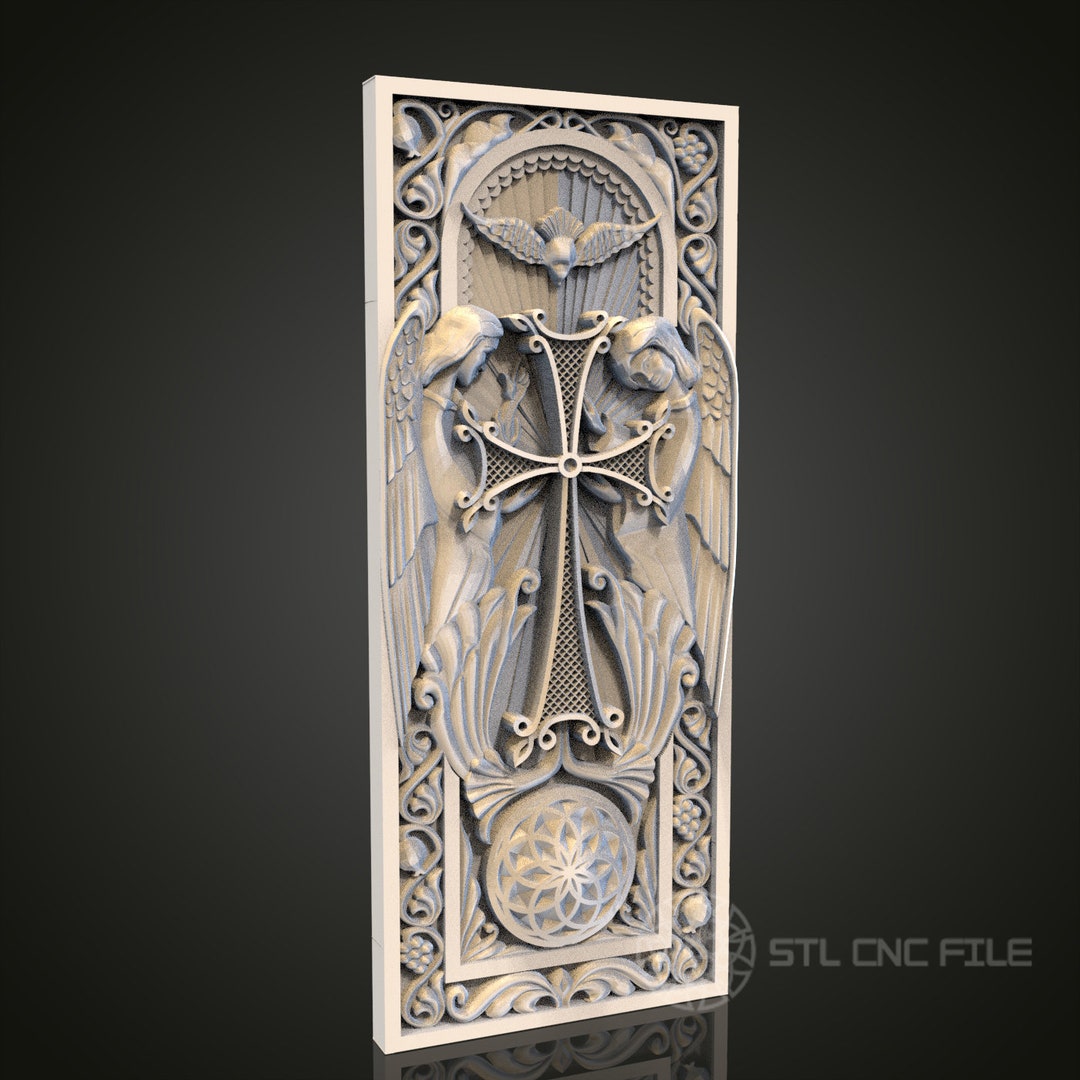 Gothic Sword and Angels STL Model for CNC Router, Artcam, Aspire ...