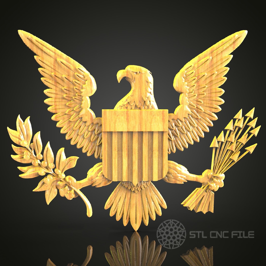American Eagle Emblem STL Model: CNC Carving File - Etsy