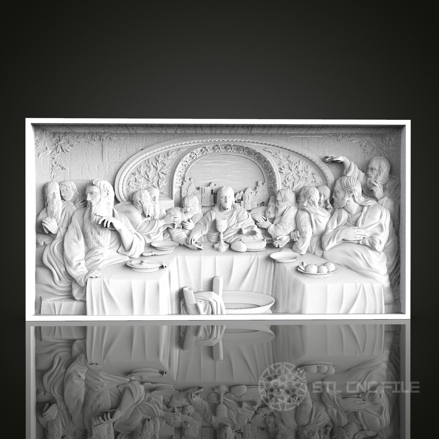 The Last Supper 3d Stl Model Cnc Router Engraving File Artcam Aspire
