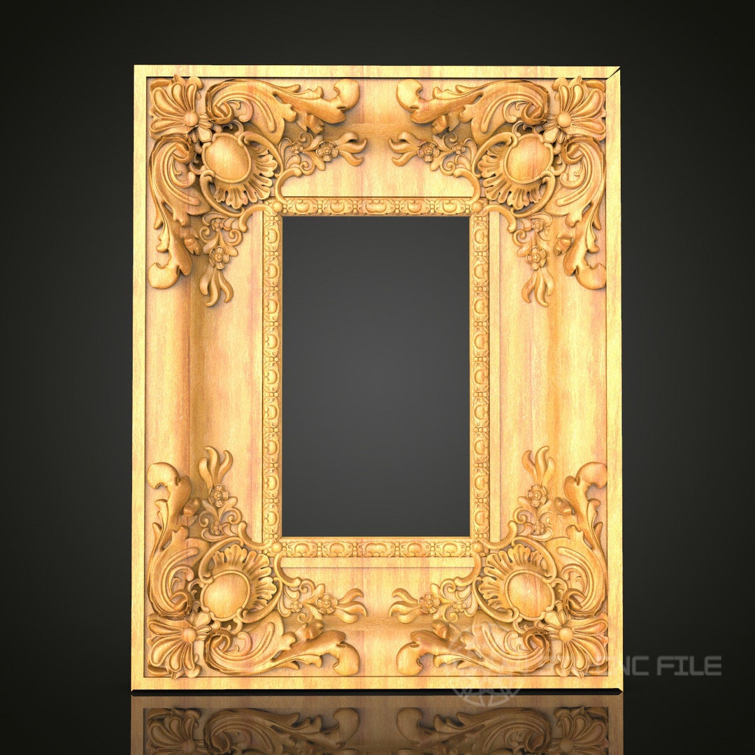 Baroque Style Frame STL Model: CNC Router Artcam Aspire Files - Etsy