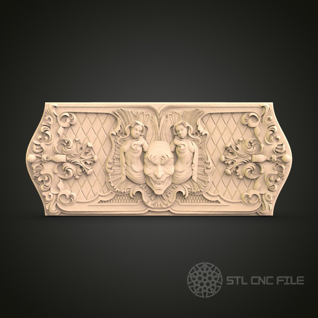 Baroque Coat of Arms CNC Carving STL File - Classical Art Design ...