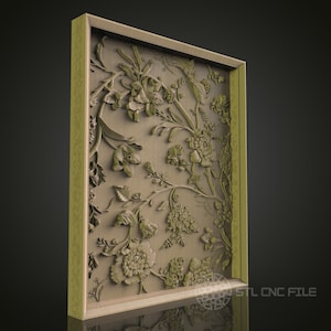 Intricate Floral Panel - STL File for CNC and 3D Printing - Etsy