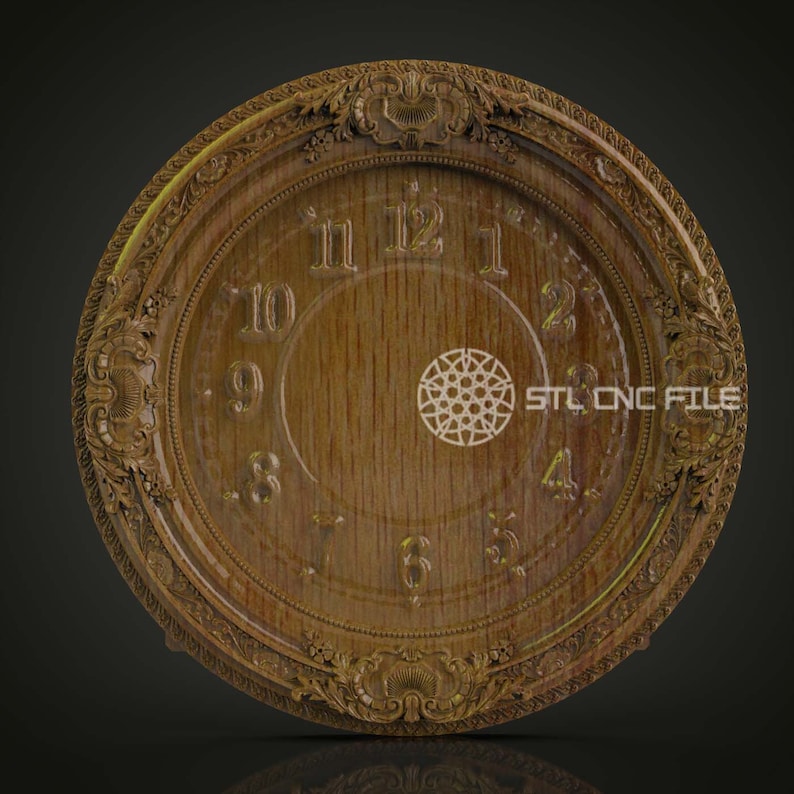 Victorian Ornate Clock STL Model - CNC Engraving Files for Classic ...