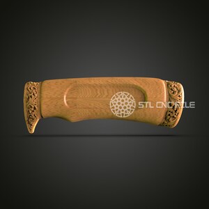 Ornate Scroll Handle STL File for CNC Router - Luxurious Wood Carving ...