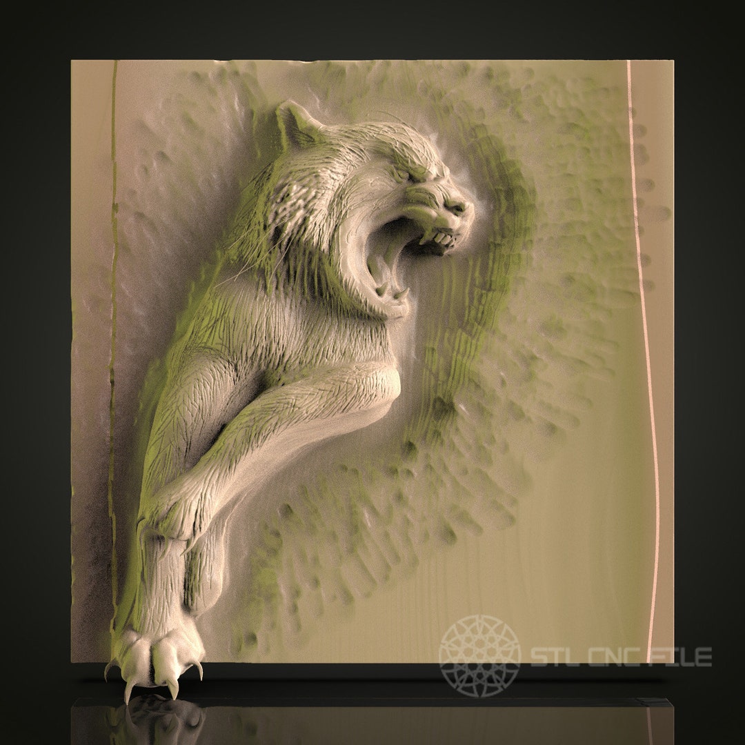 Fierce Tiger Relief - STL File for CNC and 3D Printing - Etsy