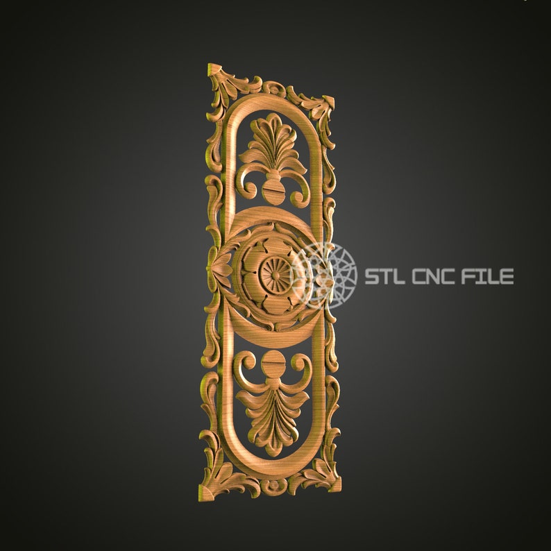 Baroque Style Architectural Panel STL File for CNC Router Detailed Wood ...