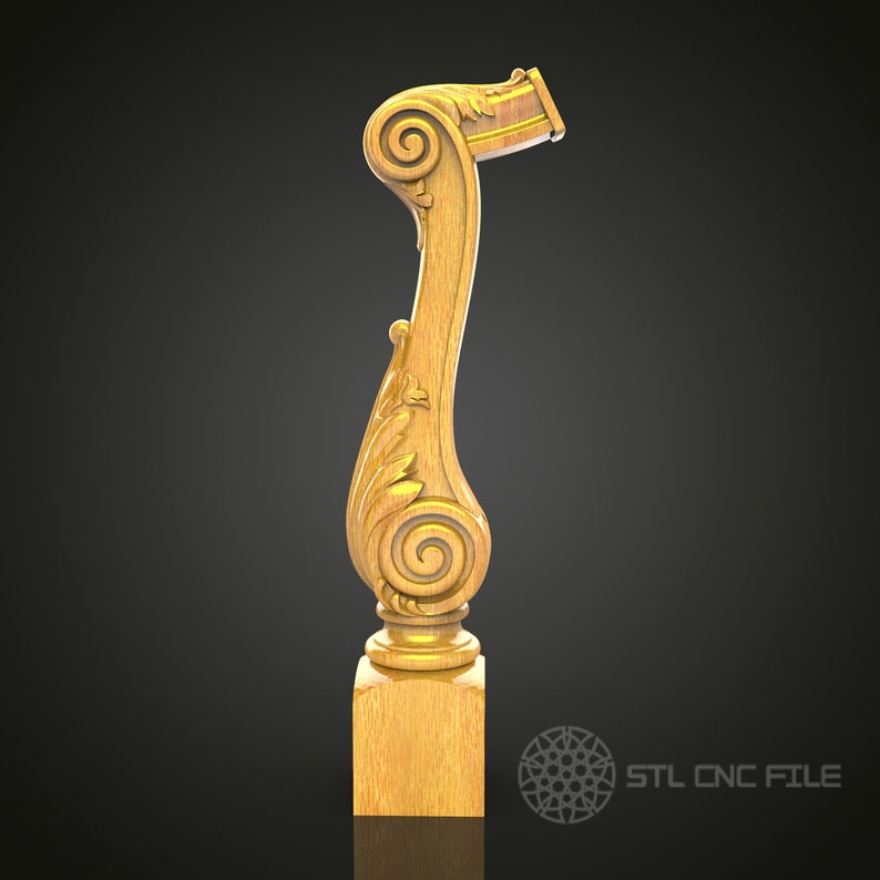 Ornate Finial STL Model for CNC Router - Ideal for Furniture ...