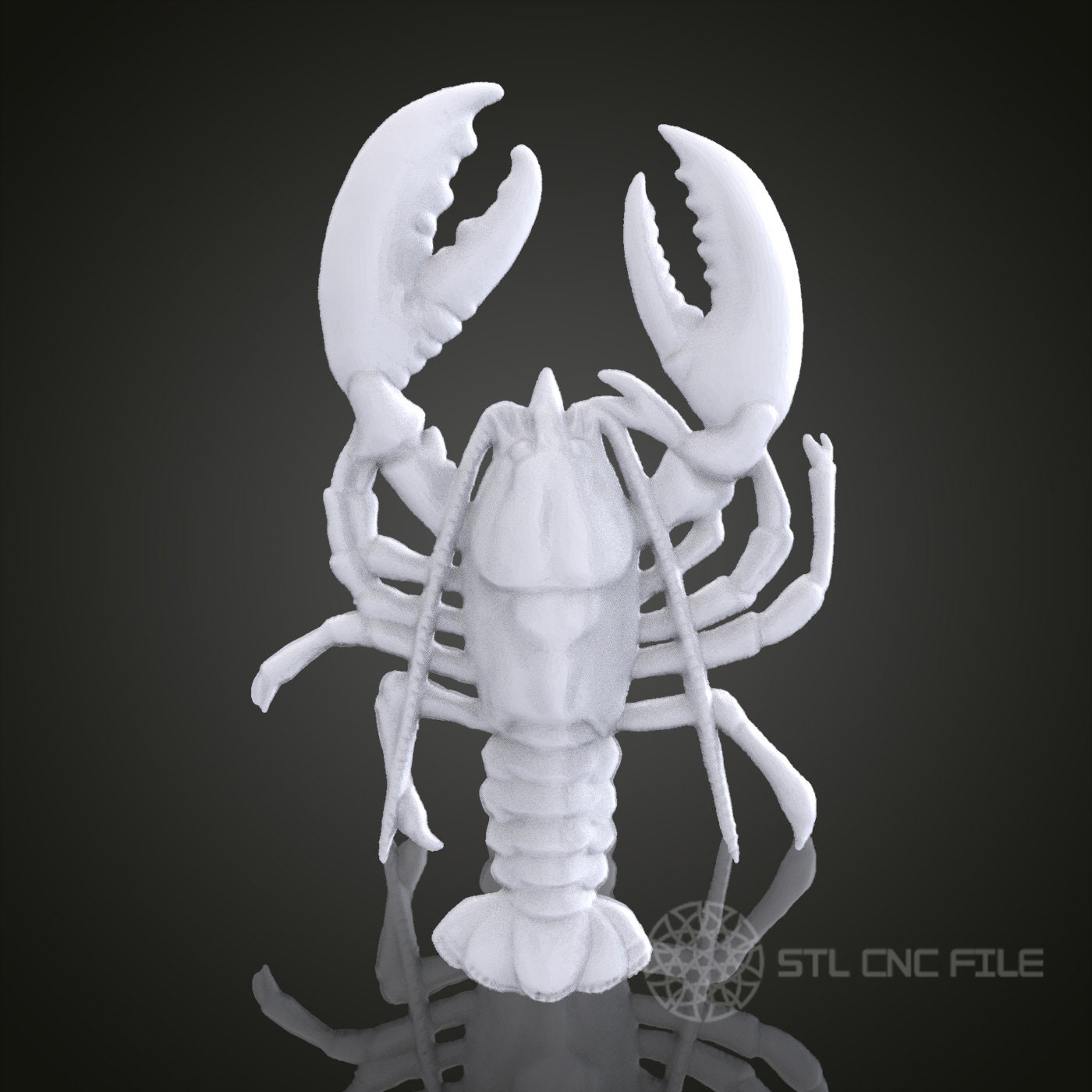 Detailed Lobster STL Model for CNC Router Engraver Artcam & Aspire ...
