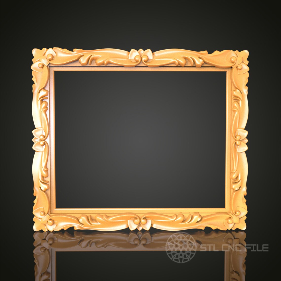 Ornate Decorative Frame STL Model: CNC Router & 3D Printer (digital ...