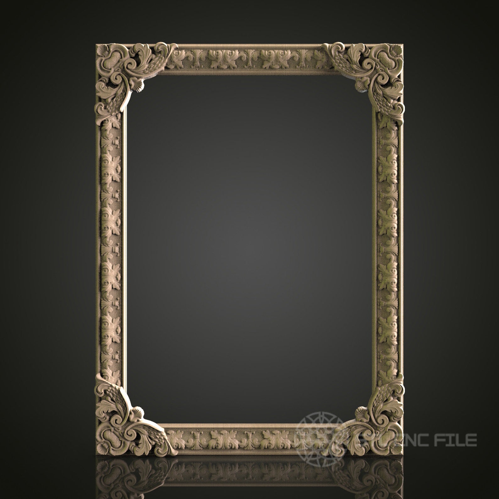 Intricate Rectangular Frame for CNC and 3D Printing - STL File - Etsy