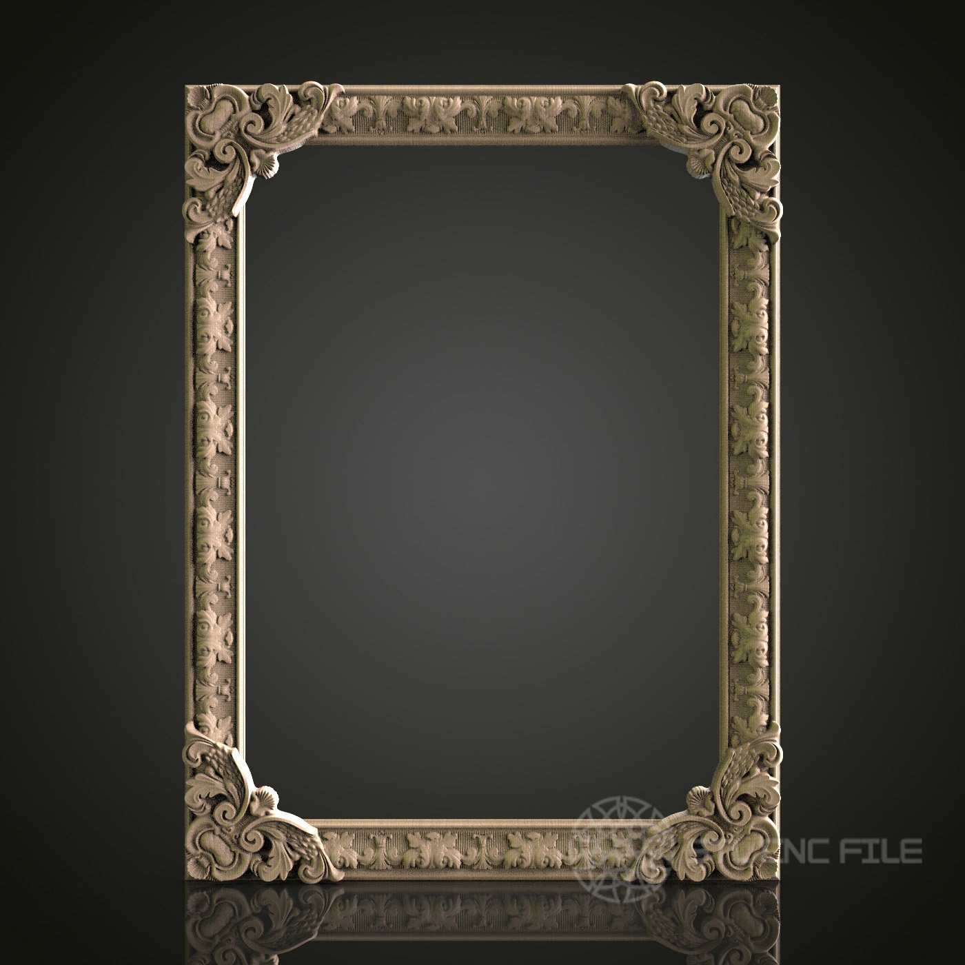 Intricate Rectangular Frame for CNC and 3D Printing - STL File - Etsy