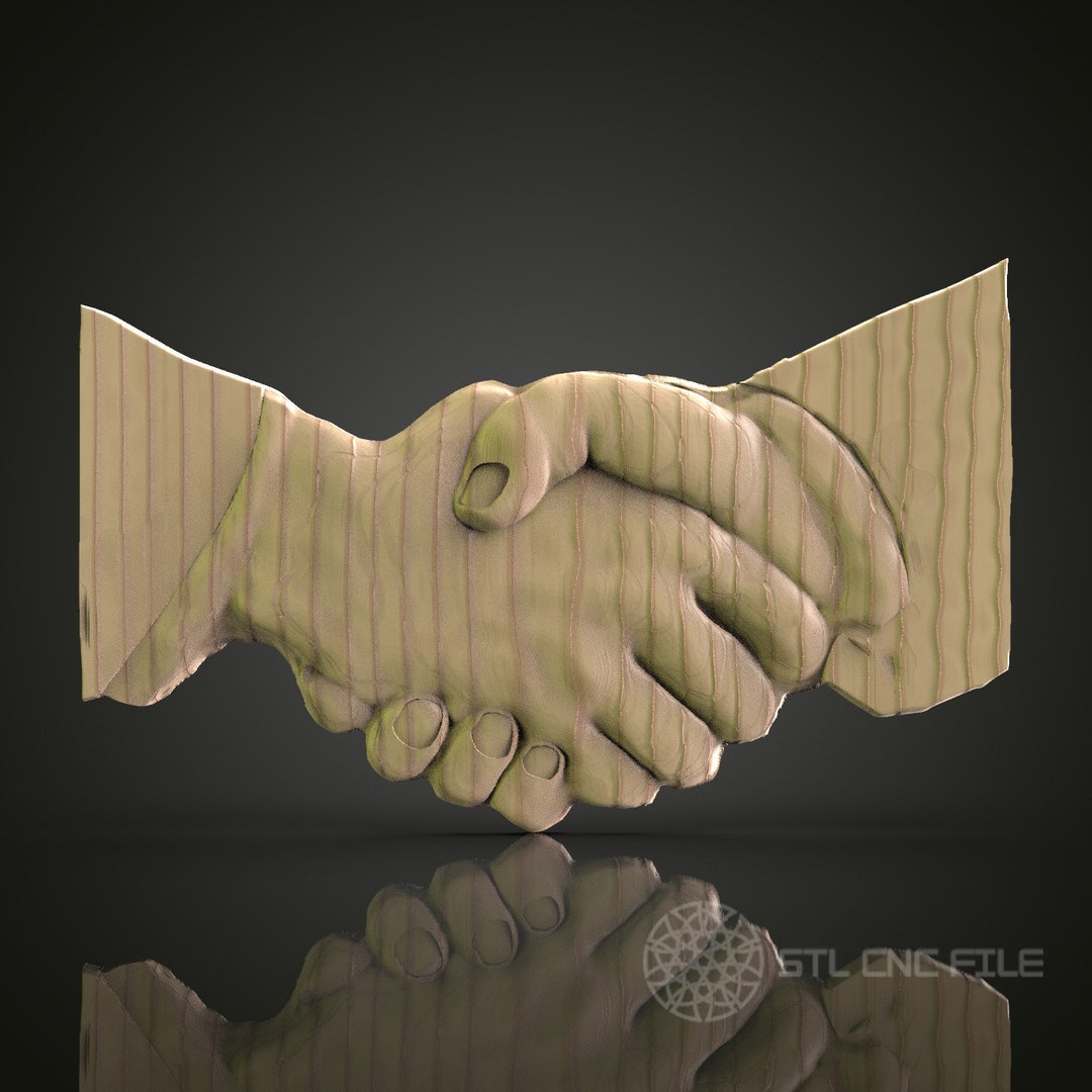 Handshake Agreement 3D Model STL File: CNC Router Sculpture - Etsy