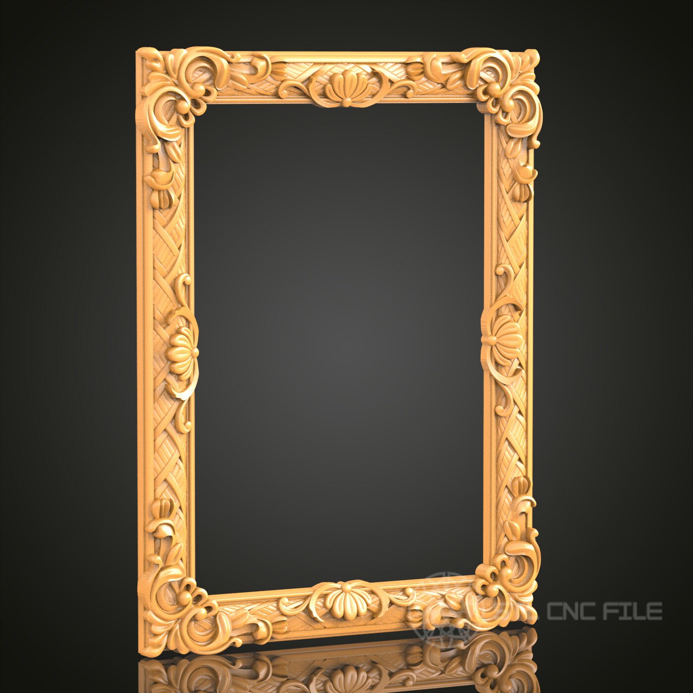Intricate 3D Frame Design for CNC Router | STL Model for Artcam ...