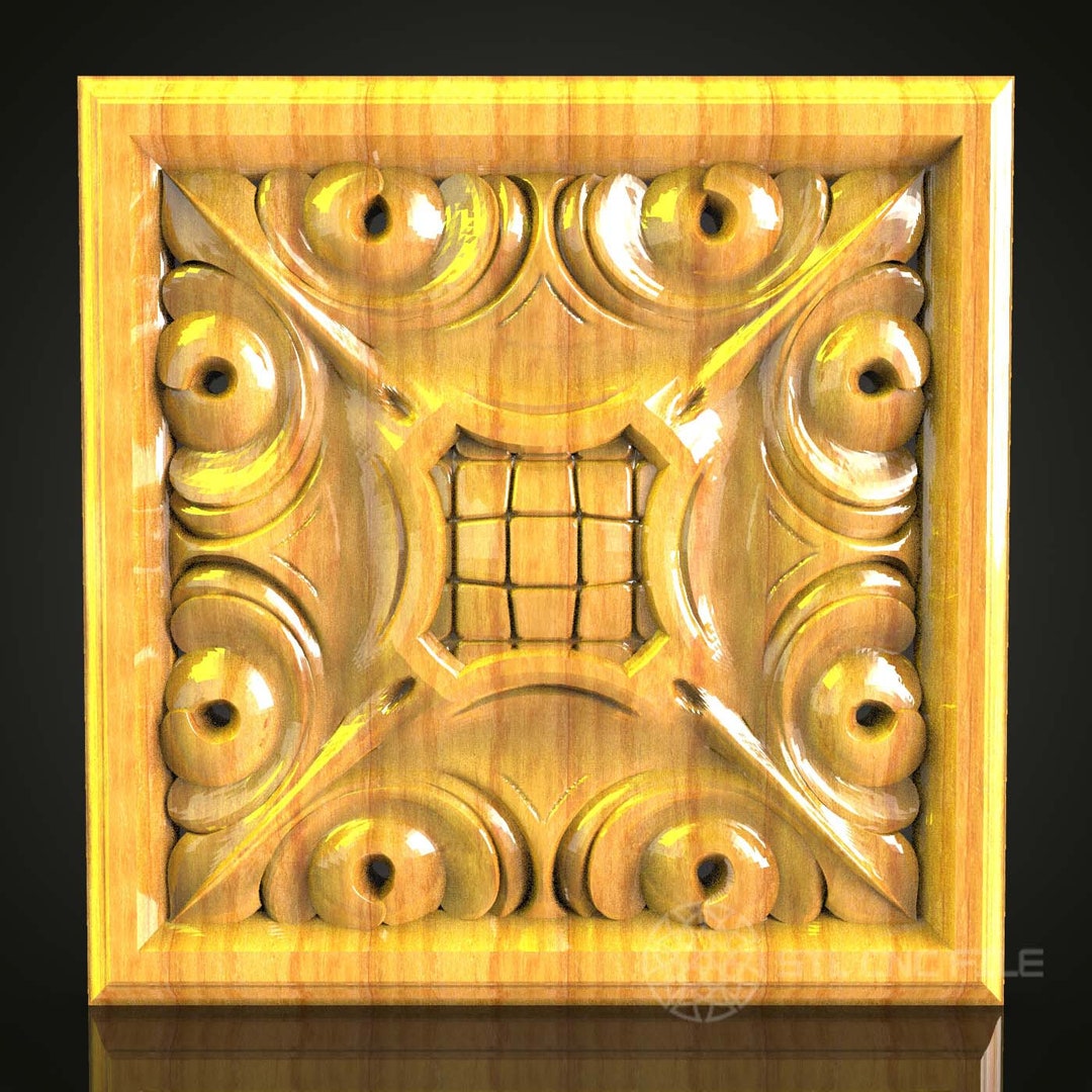 Geometric Pattern STL Model for CNC Router, Artcam, Aspire ...