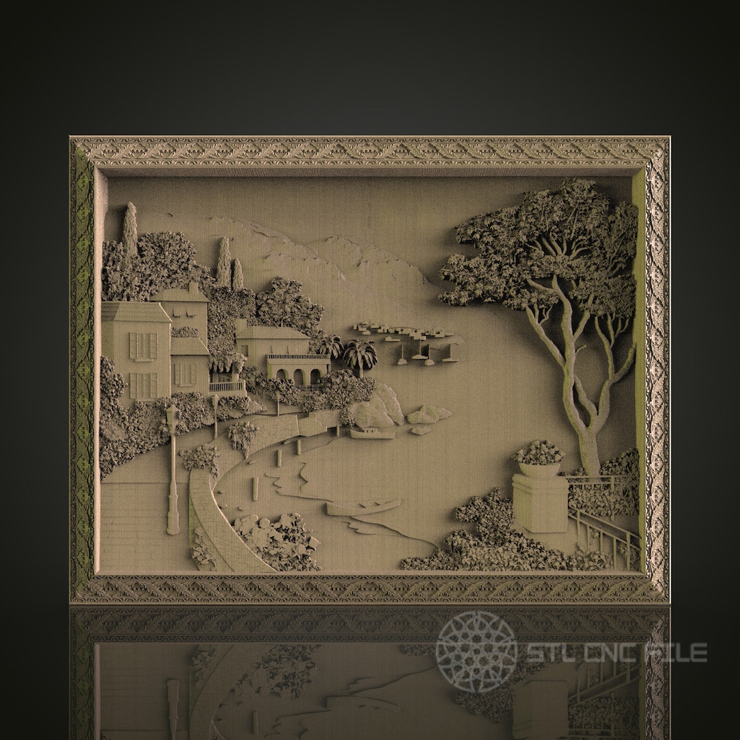 Scenic Landscape Relief Panel for CNC and 3D Printing - STL File - Etsy