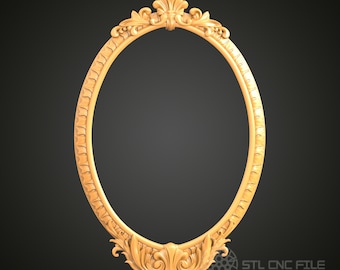 Exquisite Baroque Frame STL Model for CNC Router, Artcam, Aspire, Wood ...