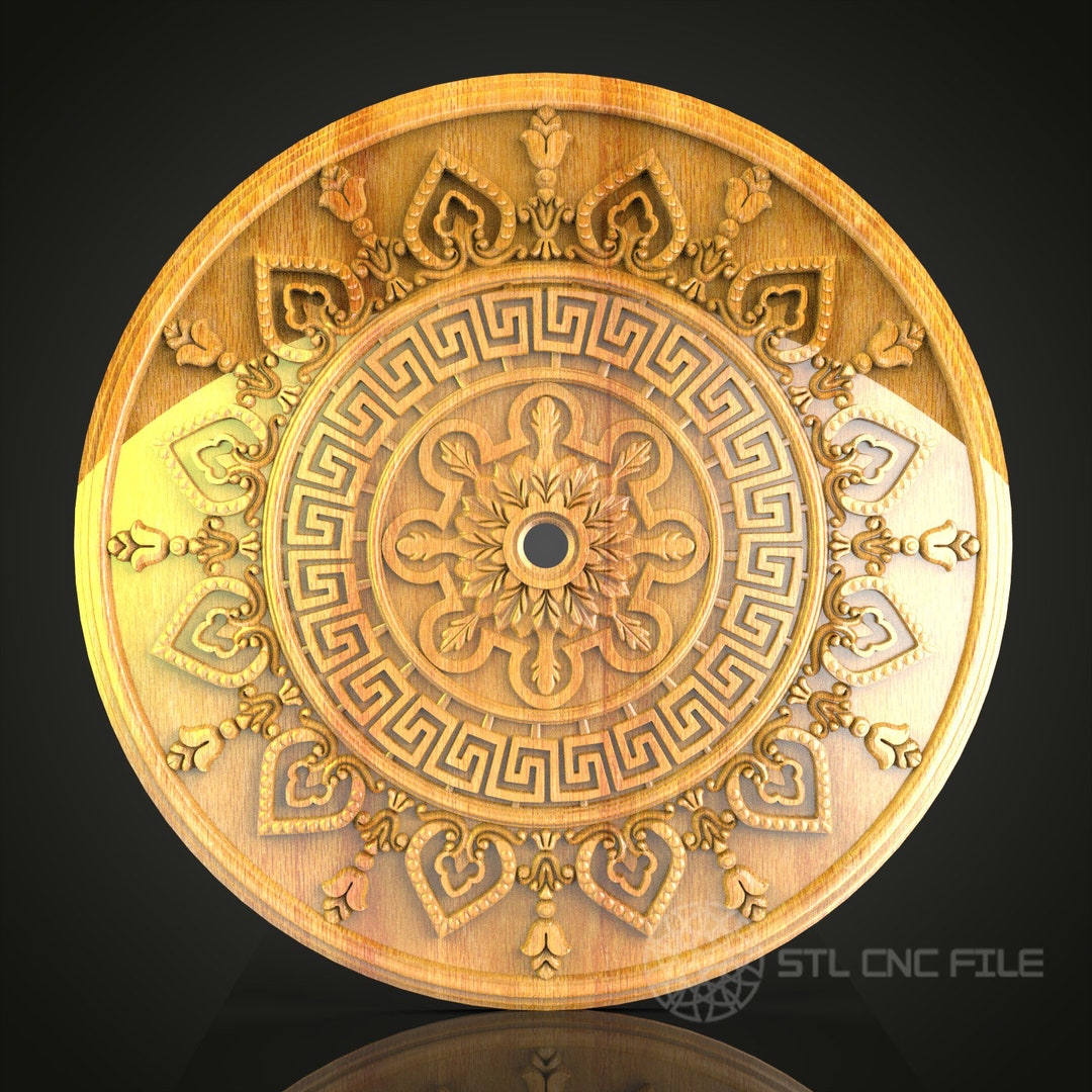 Ornate Classical Medallion STL File – CNC Router Design for Artcam ...