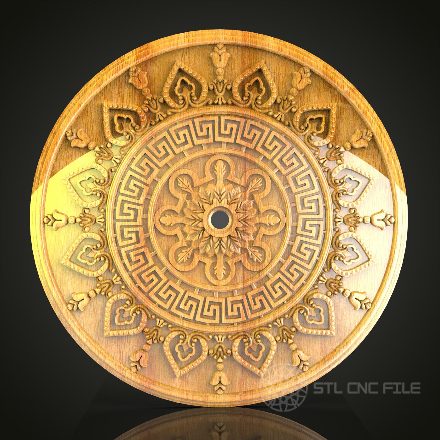 Ornate Classical Medallion STL File – CNC Router Design for Artcam ...